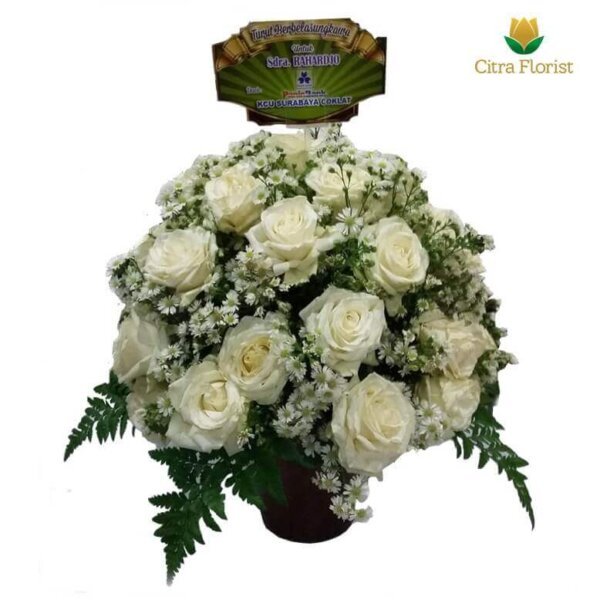 (SDA) Buket Meja Bulat Mix Mawar - Citra Florist